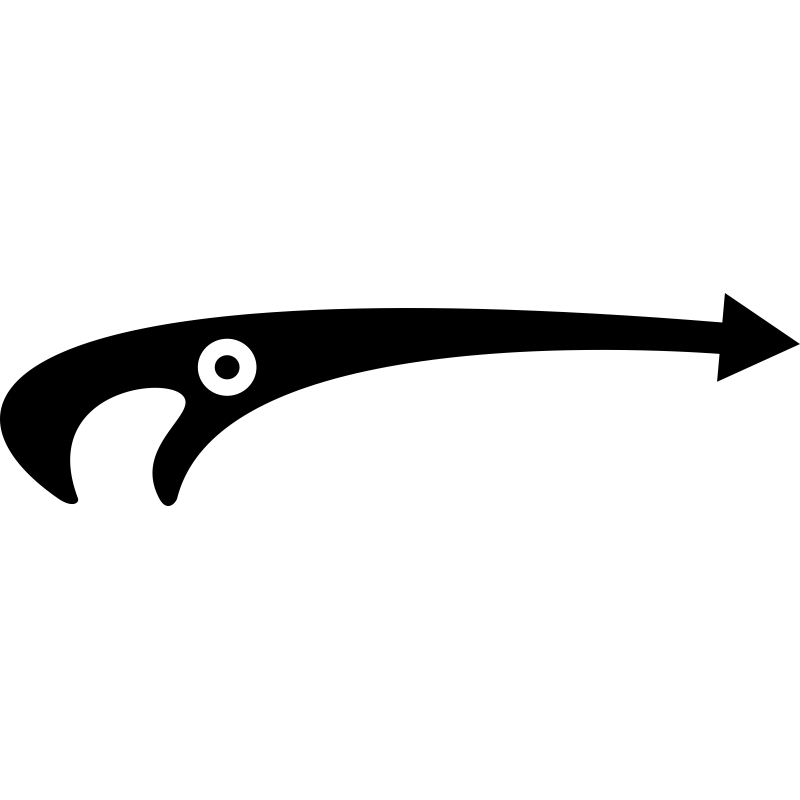 Con este vinilo decorativo tendás una flecha con boca y con ojos para señal