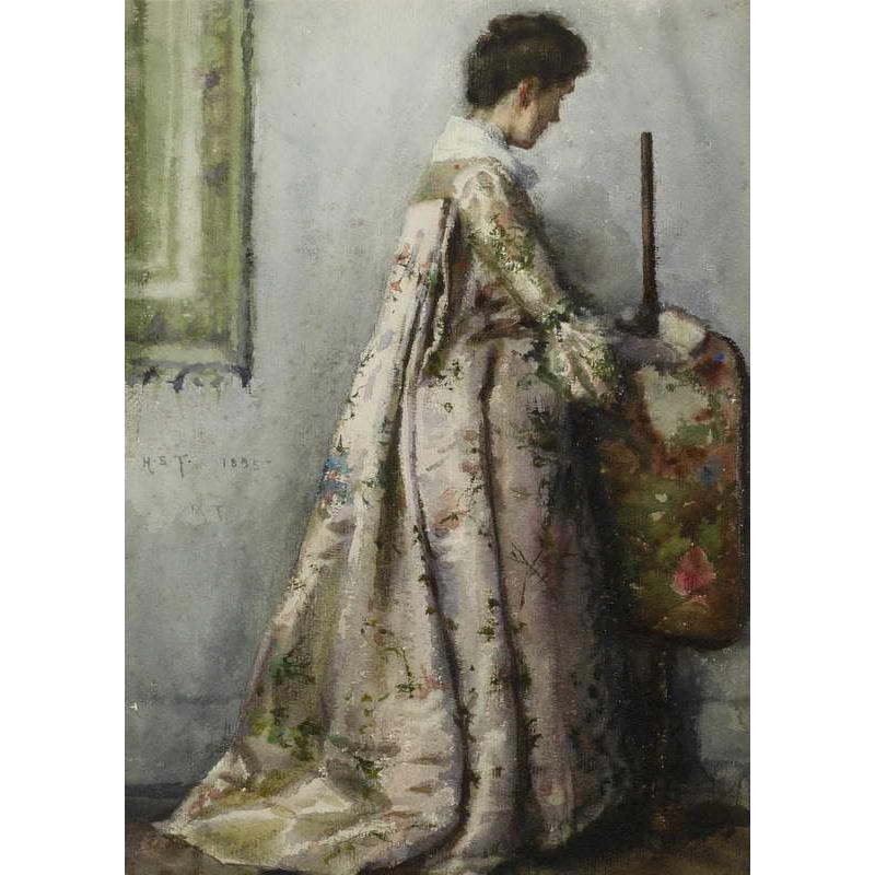 Obra de Arte - El vestido de seda , Retrato de Maria Tuke Sainsbury - Henry