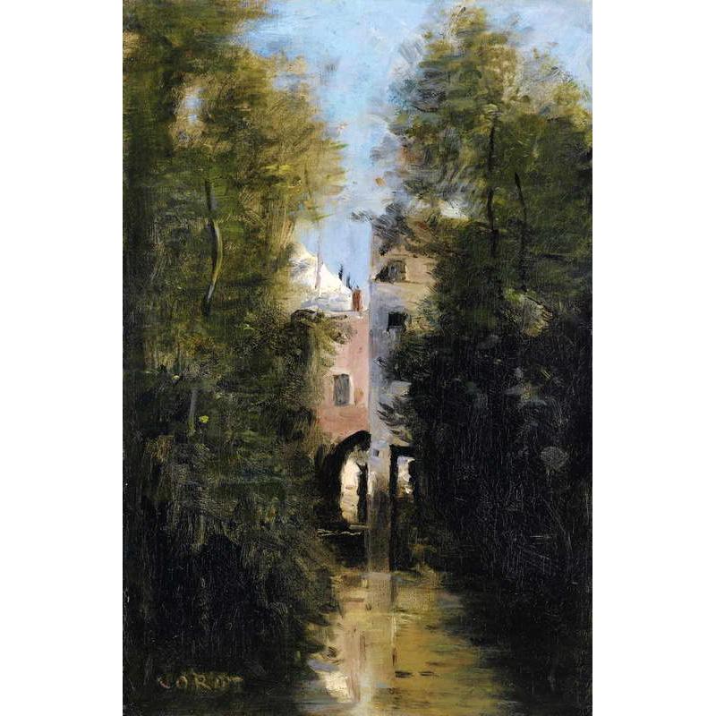 Obra de Arte - El molino de viento en el Thérain río en Beauvais - Jean-Bap